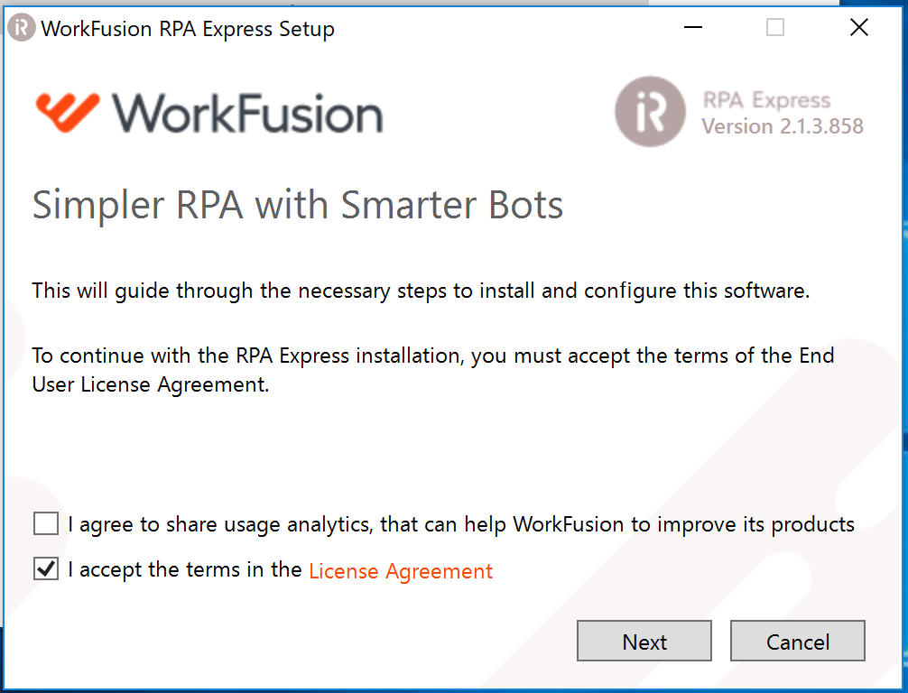 無料RPAソフト Workfusionのインストール