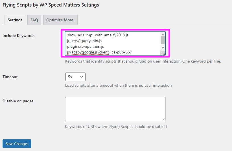 Page Speed Insights、JavaScriptの読み込み改善プラグイン