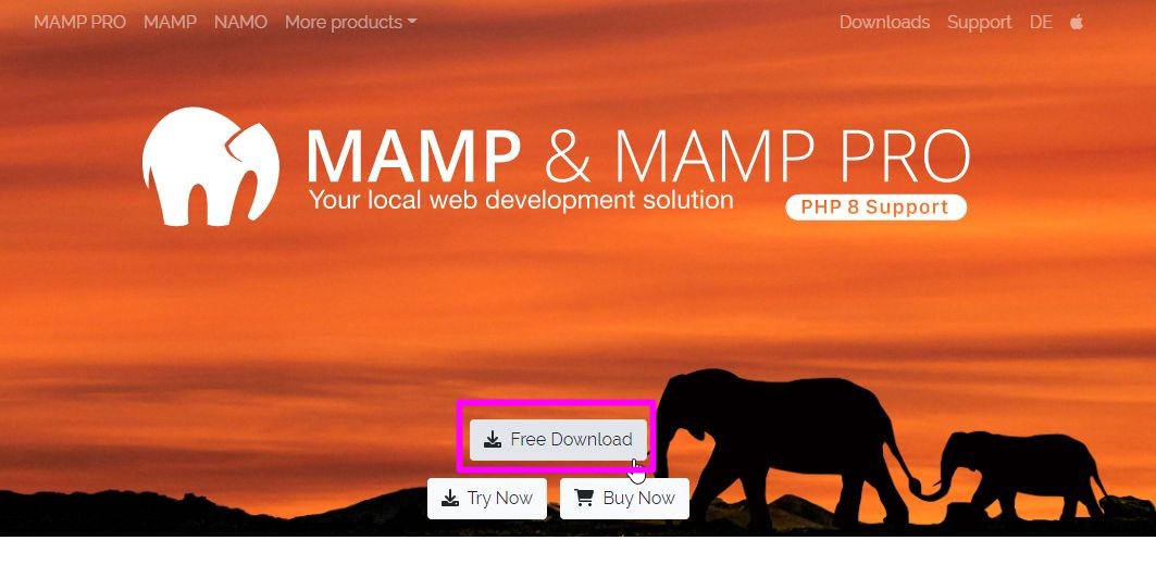 MAMP Windowsのインストール設定